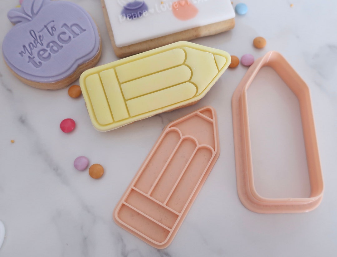 Pencil - Cookie Cutter & Fondant Stamp/ Education/ School - Etsy