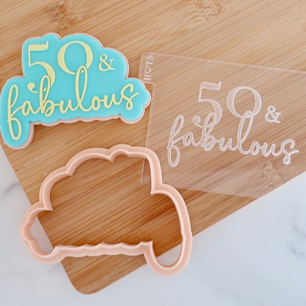50th Birthday Cookie Cutter - Etsy