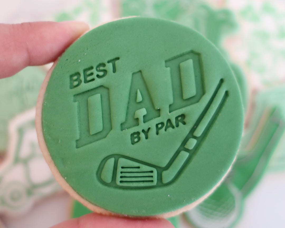 Best Dad by Par - Fondant Stamp/ Embosser - Cookies & Cupcakes - Happy ...