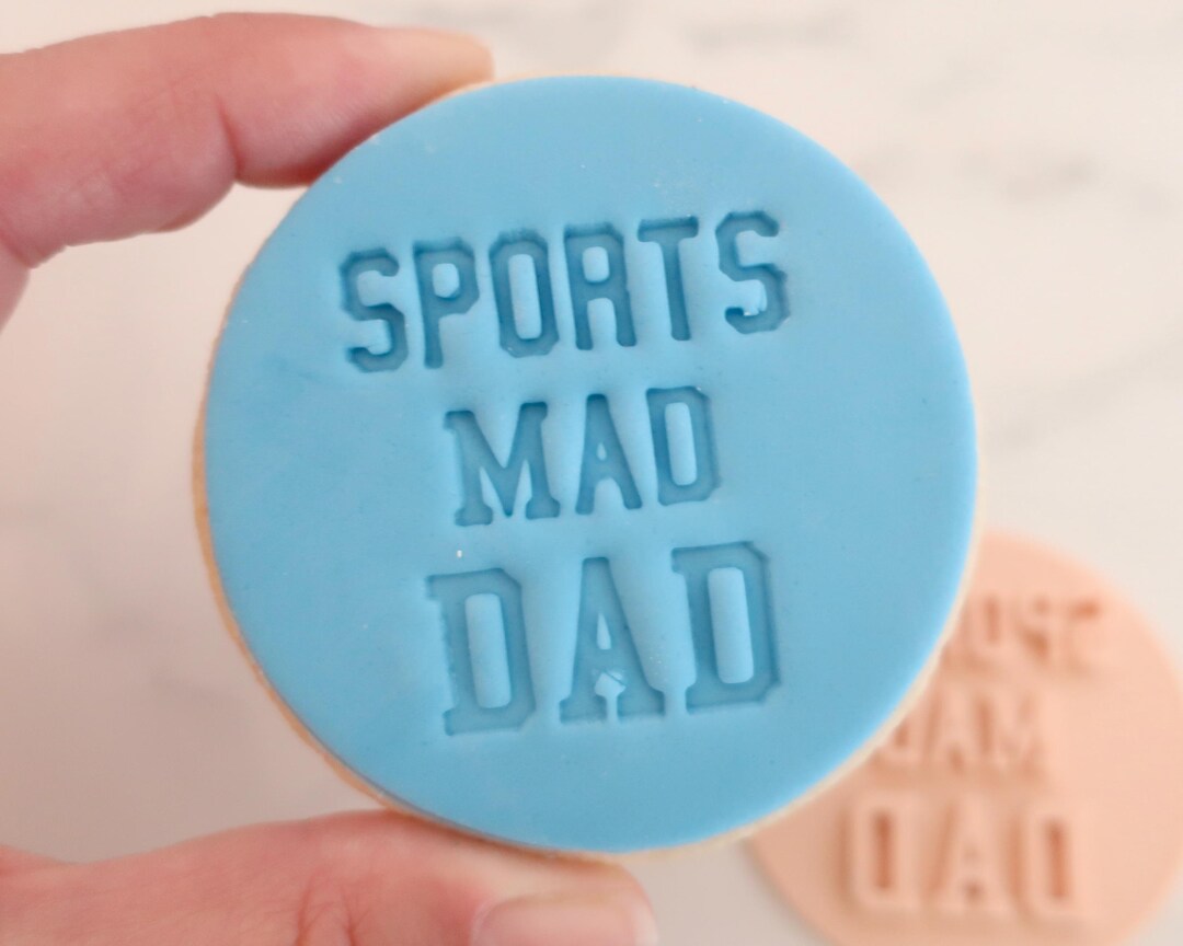 Sports Mad Dad - Fondant Stamp - Embosser, Children Cookie Stamp, Happy ...