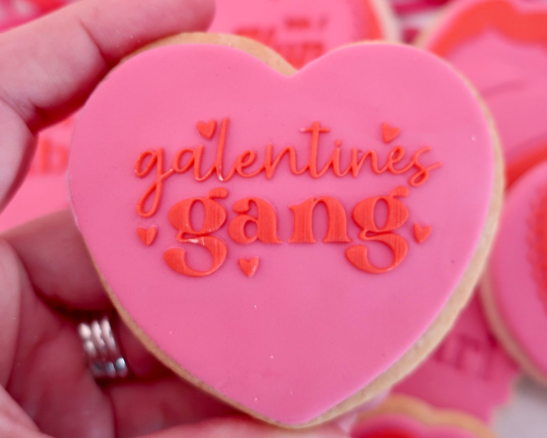 Galentines Gang Fondant Deboss Raised Embosser Stamp for Cookies ...