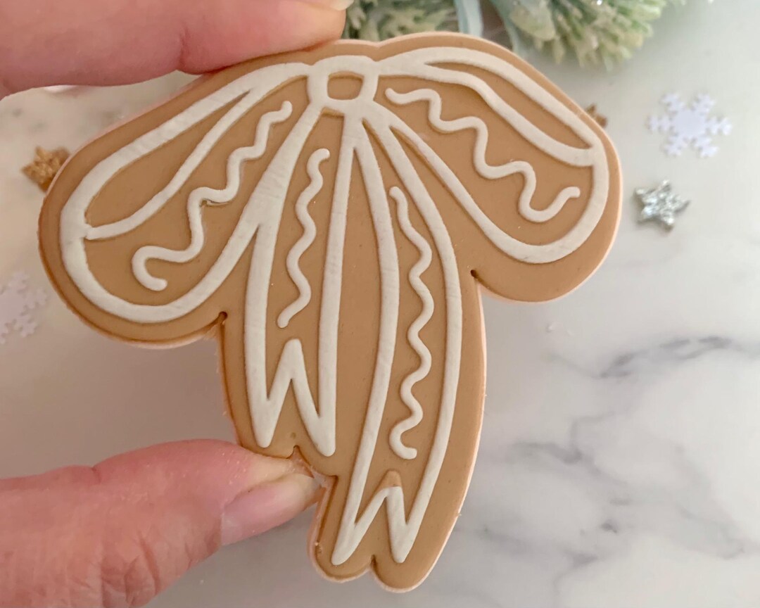 Gingerbread Bow - Christmas Fondant Embosser & Cutter - Cake Decorating ...