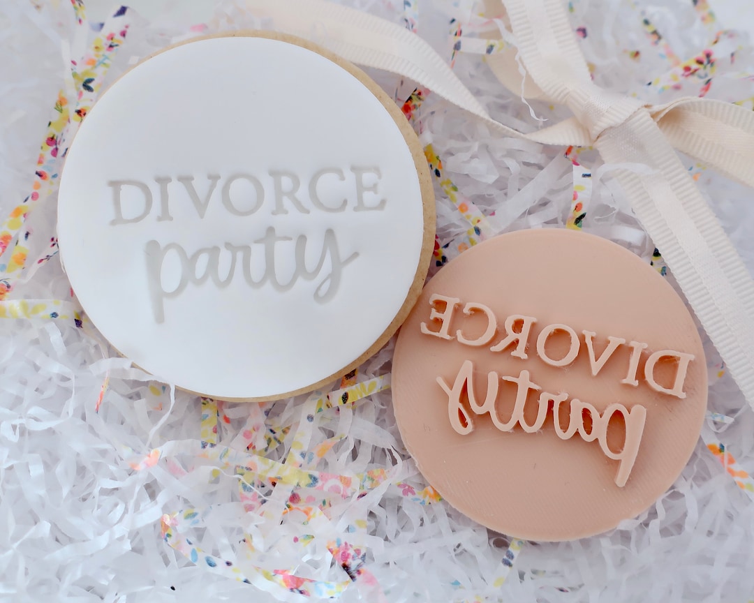 Divorce Party Fondant Cookie Stamp, Embosser Stamp, Divorced Cookie ...