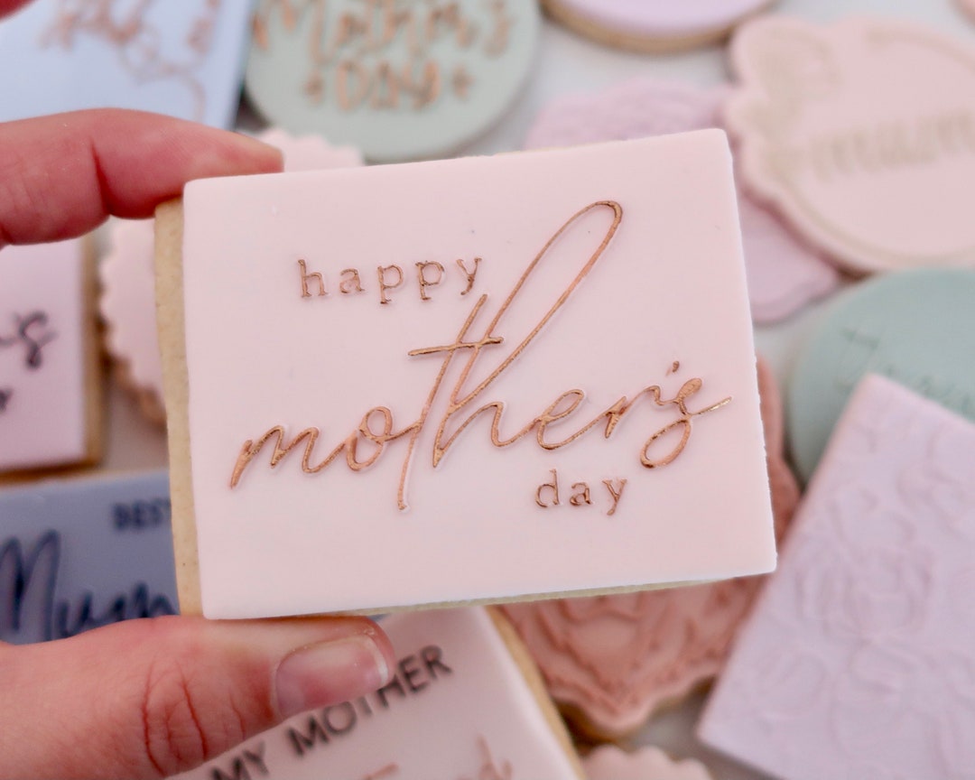 Happy Mother's Day Fondant Deboss Raised Embosser Stamp for Cookies ...