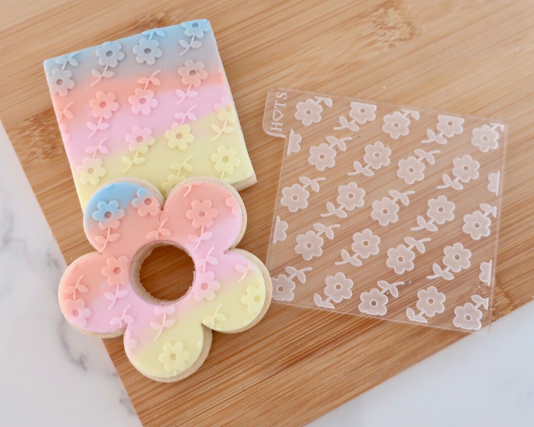 Daisy Flower Pattern Fondant Embosser: Spring Cookie & Cupcake Texture ...