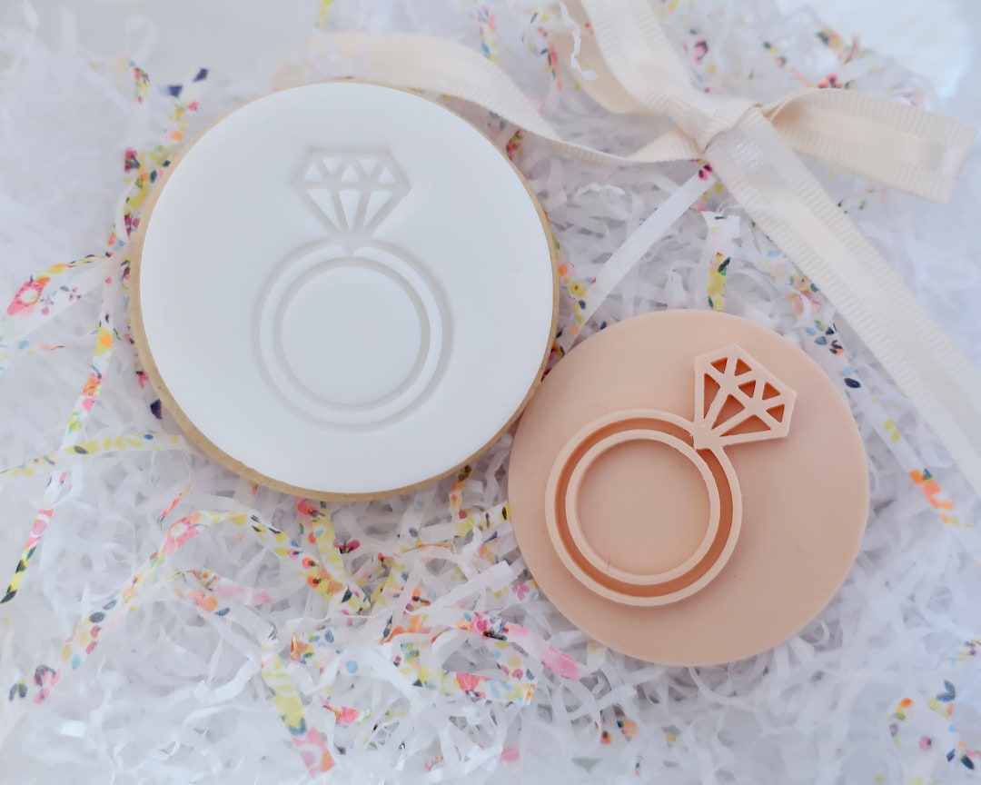 Engagement Ring Fondant Cookie Stamp: Bridal Shower Embosser - Etsy