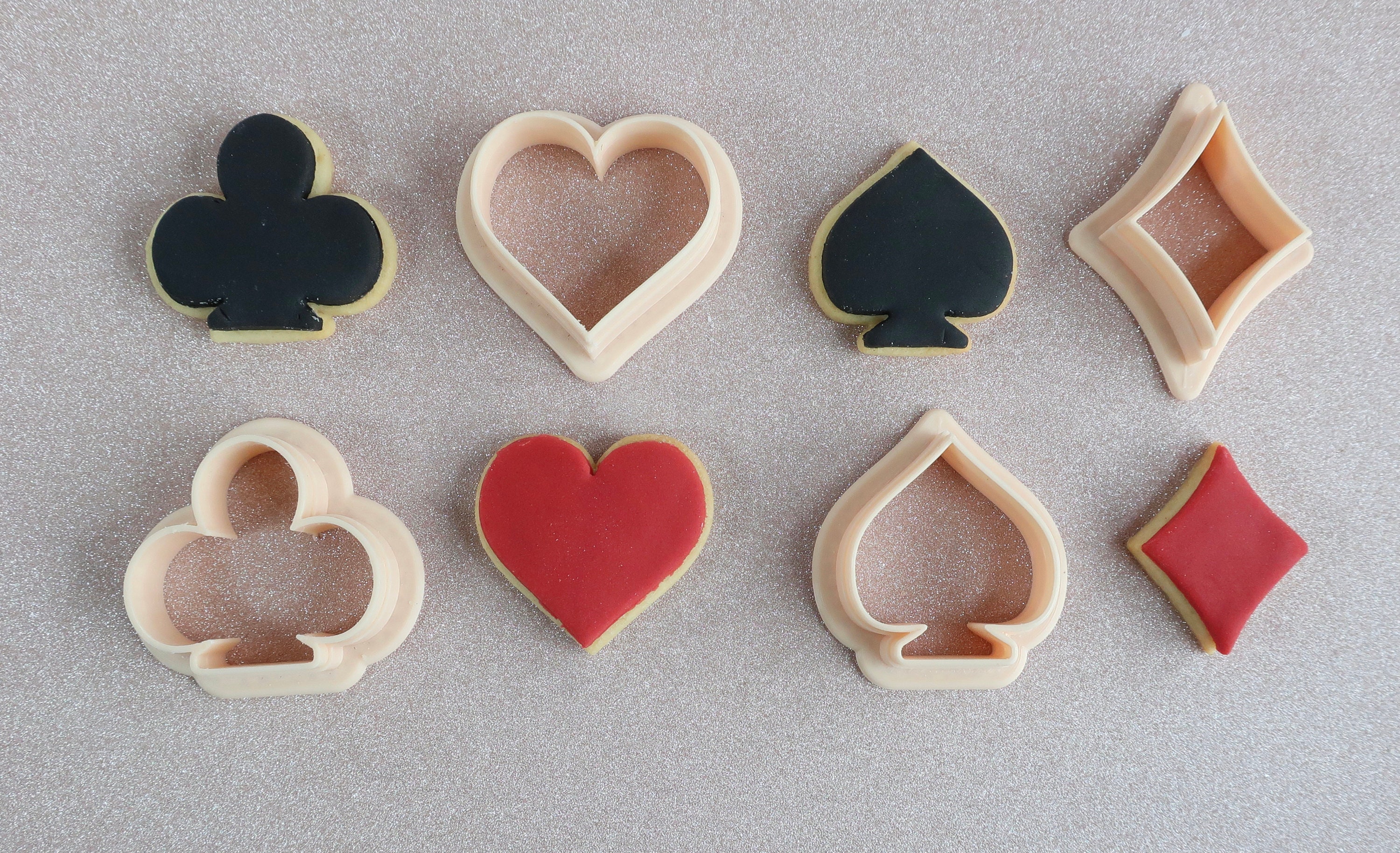 Playing Card Suits Cookie Cutter Fondant Stamp - Etsy UK