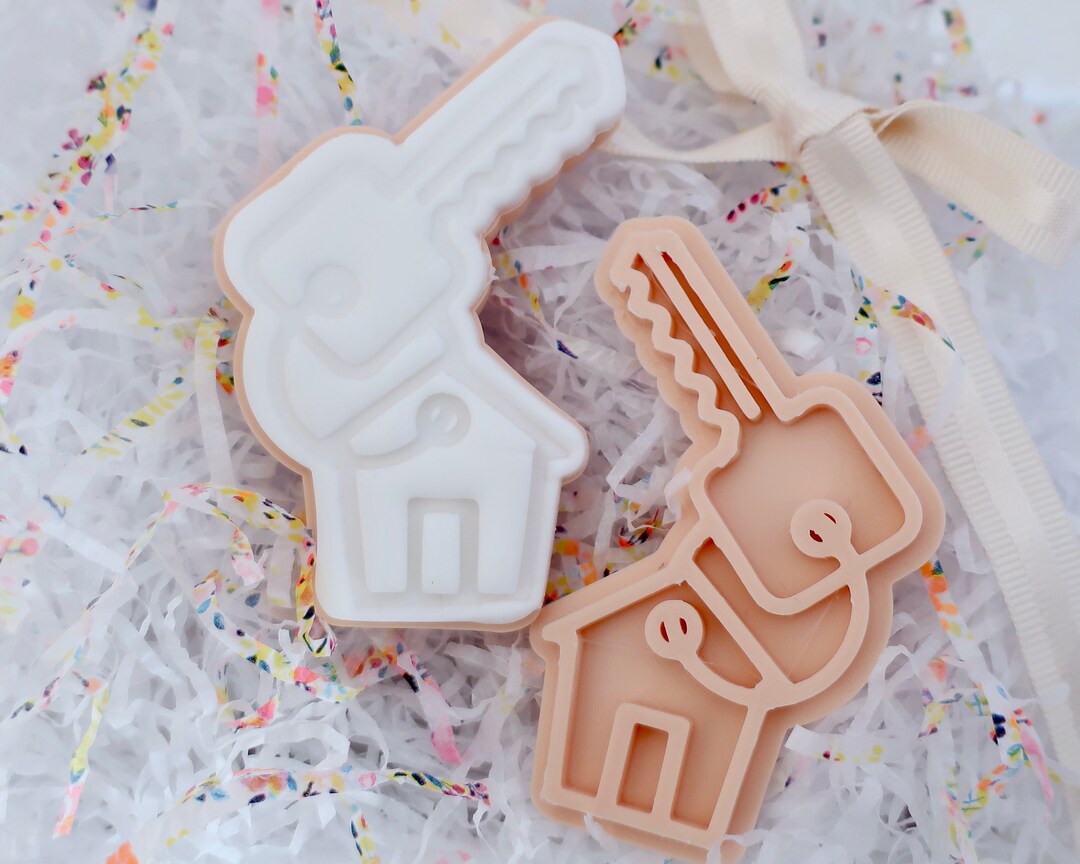 New Home House Key Cookie Cutter and Stamp, Icing Stamp, Fondant Stamp ...