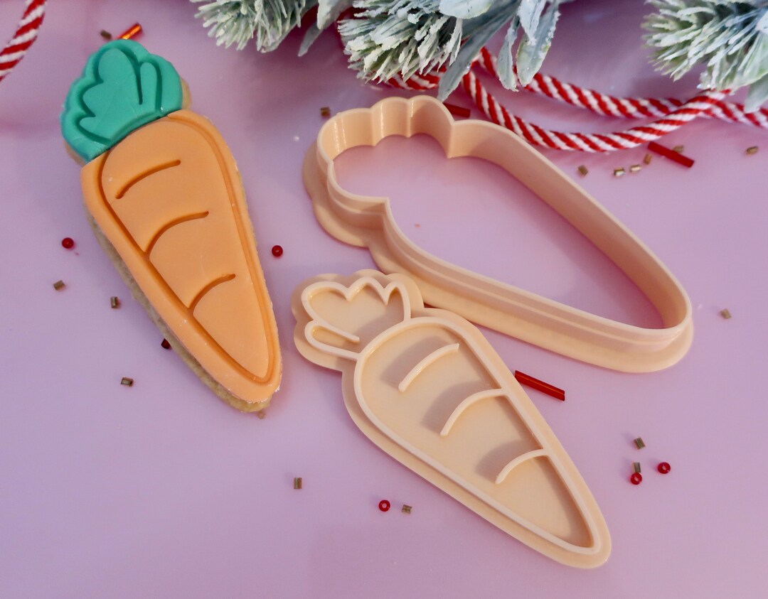 Carrot Cookie Cutter Stamp: Easter Bunny, Christmas Reindeer - Etsy