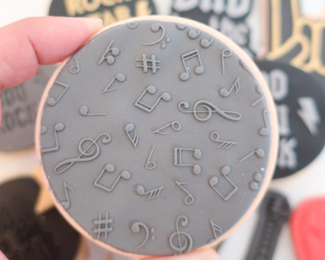 Musical Notes Fondant Embosser Texture Tile: Music Cookie & Cake ...