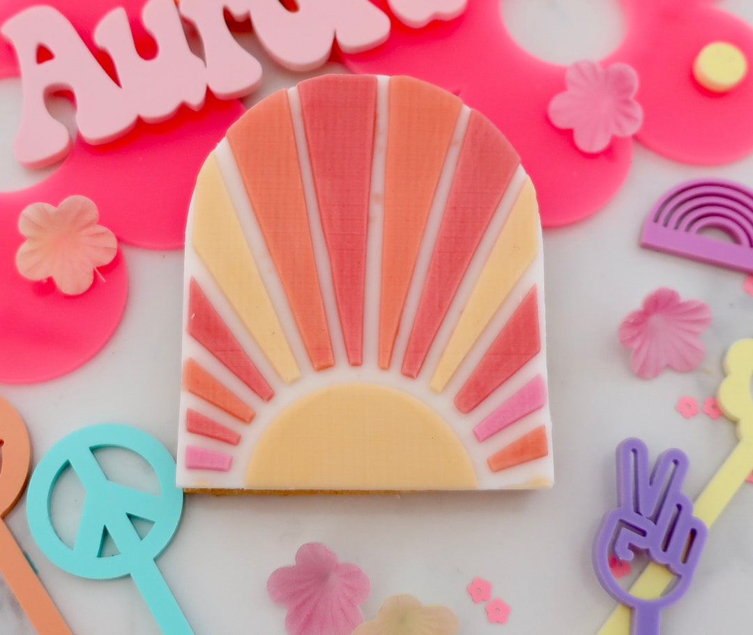 Sunburst Fondant Embosser Embosser and Cutter: Groovy Cake & Cookie ...
