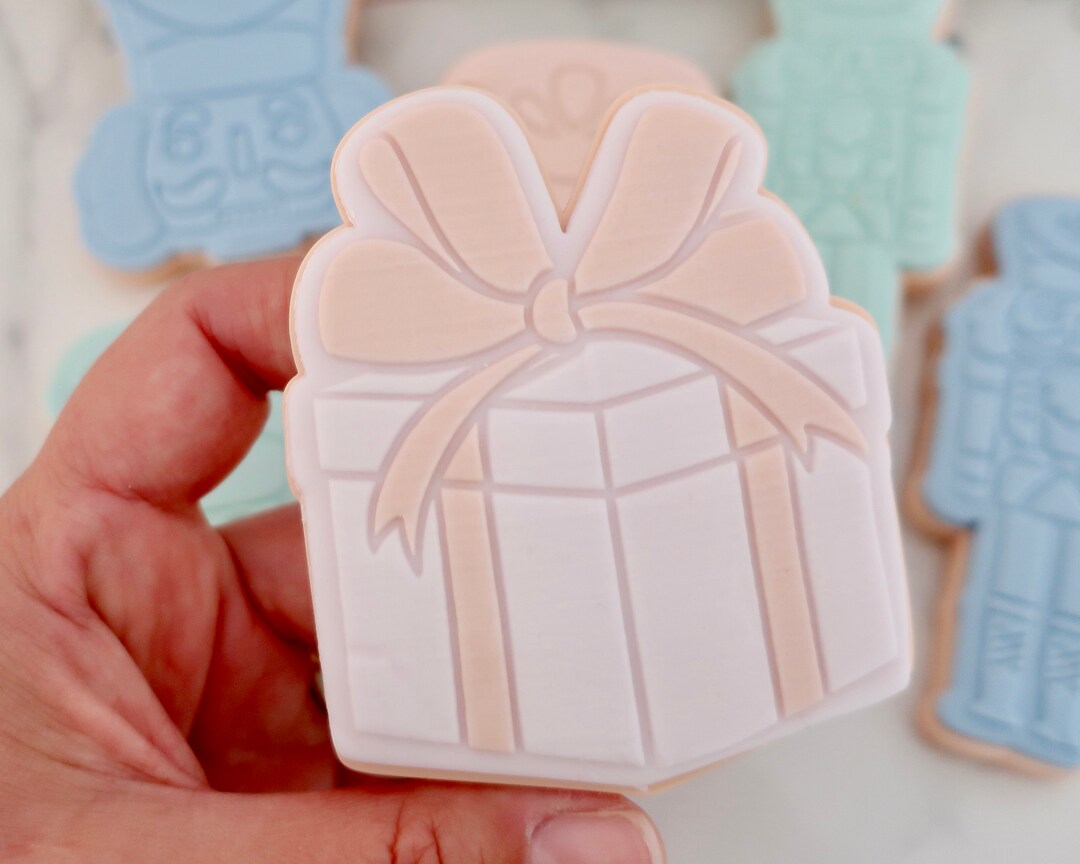 Large Present Fondant Embosser Christmas Gift Reverse - Etsy