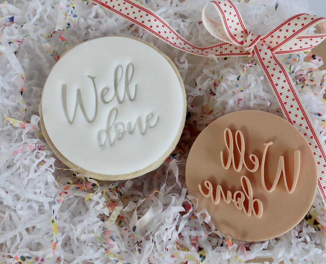 Well Done - Fondant Embosser / Stamp - Cookies & Cupcakes - Etsy