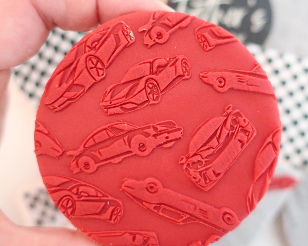 Super Cars - Texture Tile Fondant Debosser/ Embosser Stamp for Cookies ...