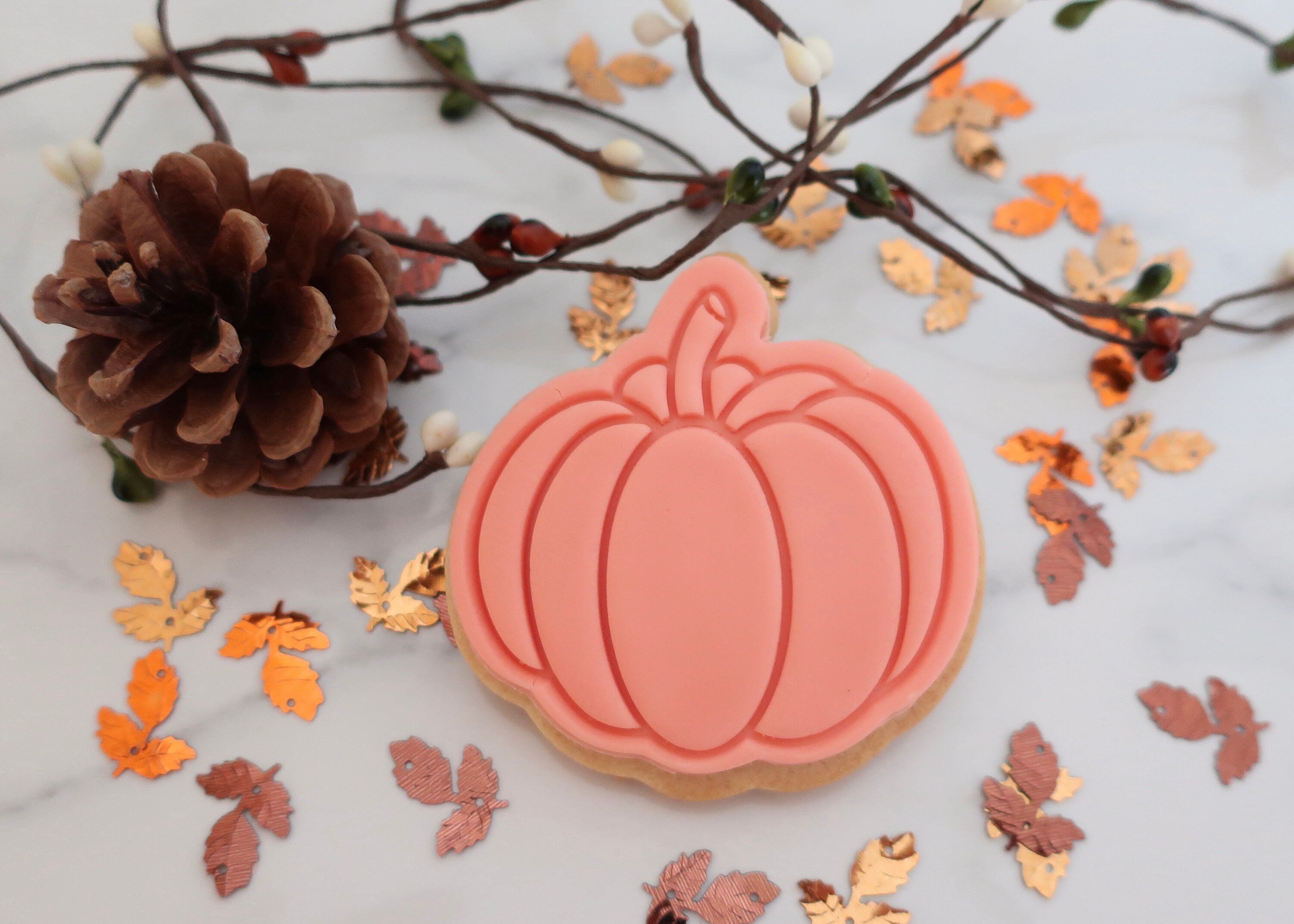 Pumpkin - Fondant Embosser/ Stamp & Cutter for Cookies and Cake ...