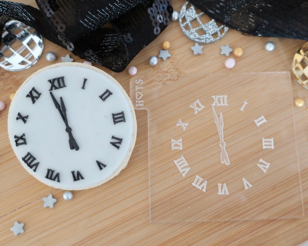 Clockface New Year Fondant Cookie Embosser: Countdown Celebration - Etsy