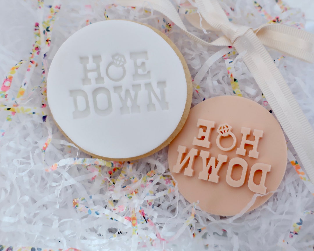 Hoe Down Fondant Cookie Stamp, Embosser Stamp, Bridal Cookie Stamps ...