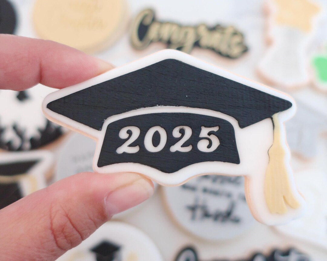 Graduation Cap 2025 - Fondant Deboss Raised Embosser Stamp/ Cookie ...