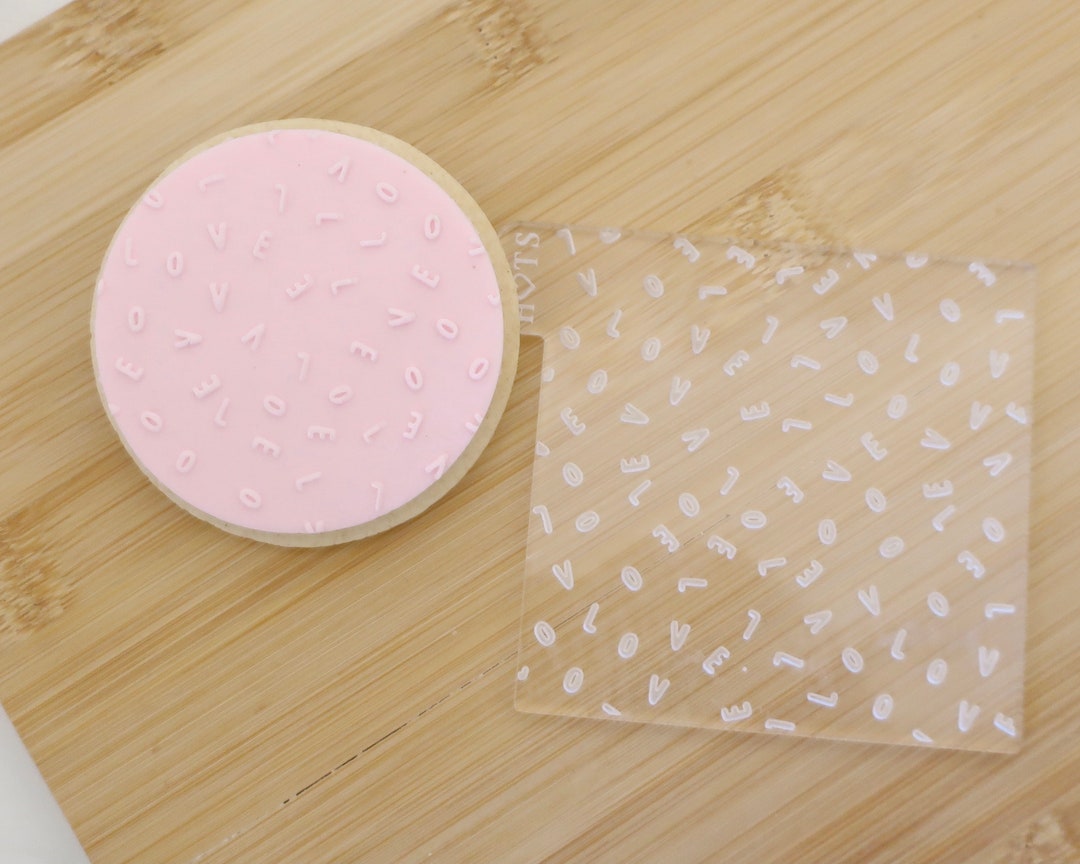 Love Pattern Fondant Texture Tile Fondant Debosser, Fondant Embosser ...