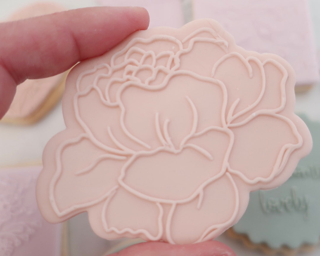 Peony Fondant Embosser and Cutter - Floral Cake Decorating - Etsy