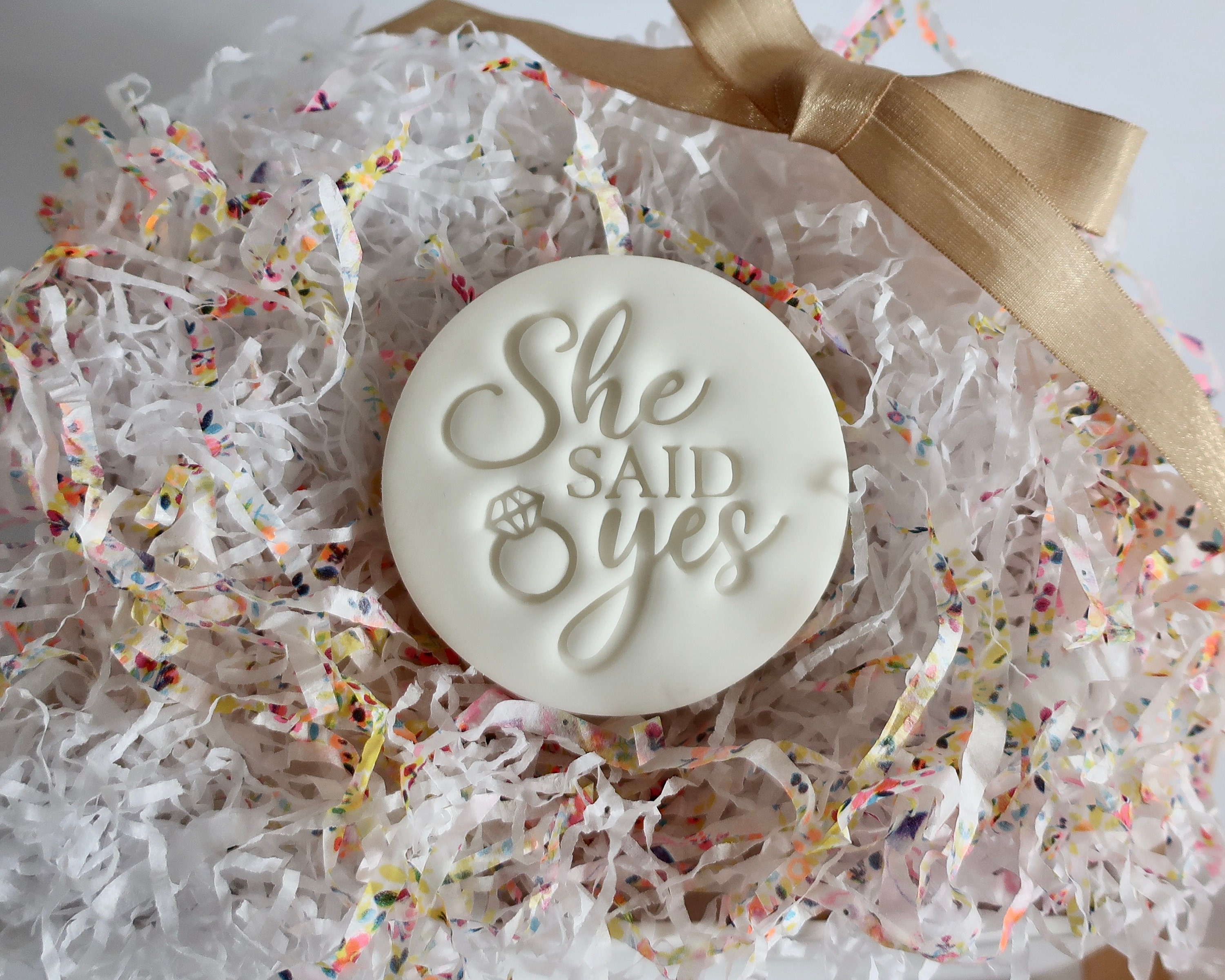 She Said Yes Fondant Embosser / Stamp cookies & cupcakes | Etsy