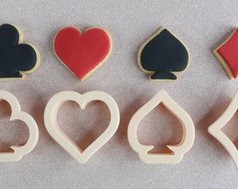 Playing Card COOKIE CUTTER, Fondant Cutter, Poker Theme Cake Decoration ...