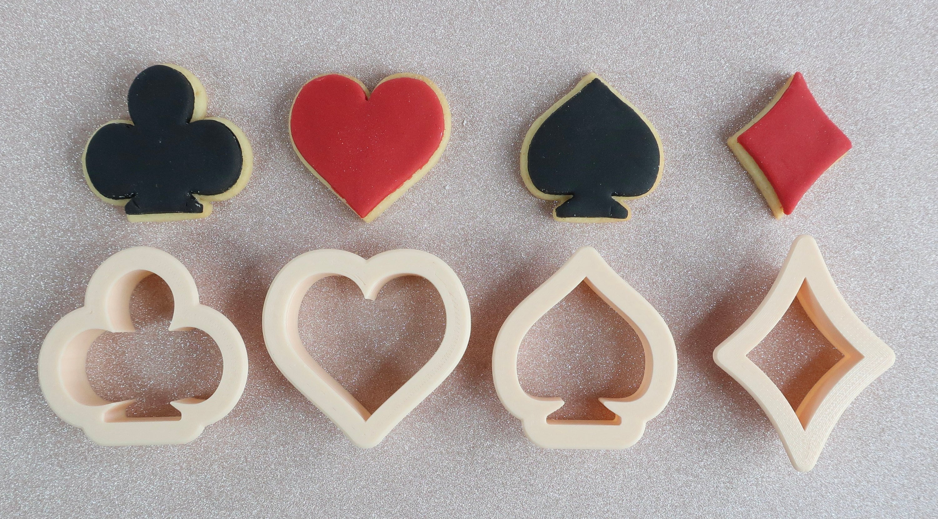 Playing Card Suits - Cookie Cutter, Fondant Stamp/ Poker/ Vegas - Etsy UK