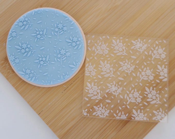 Delicate Daisies Pattern Fondant Texture Tile Fondant Debosser, Fondant ...