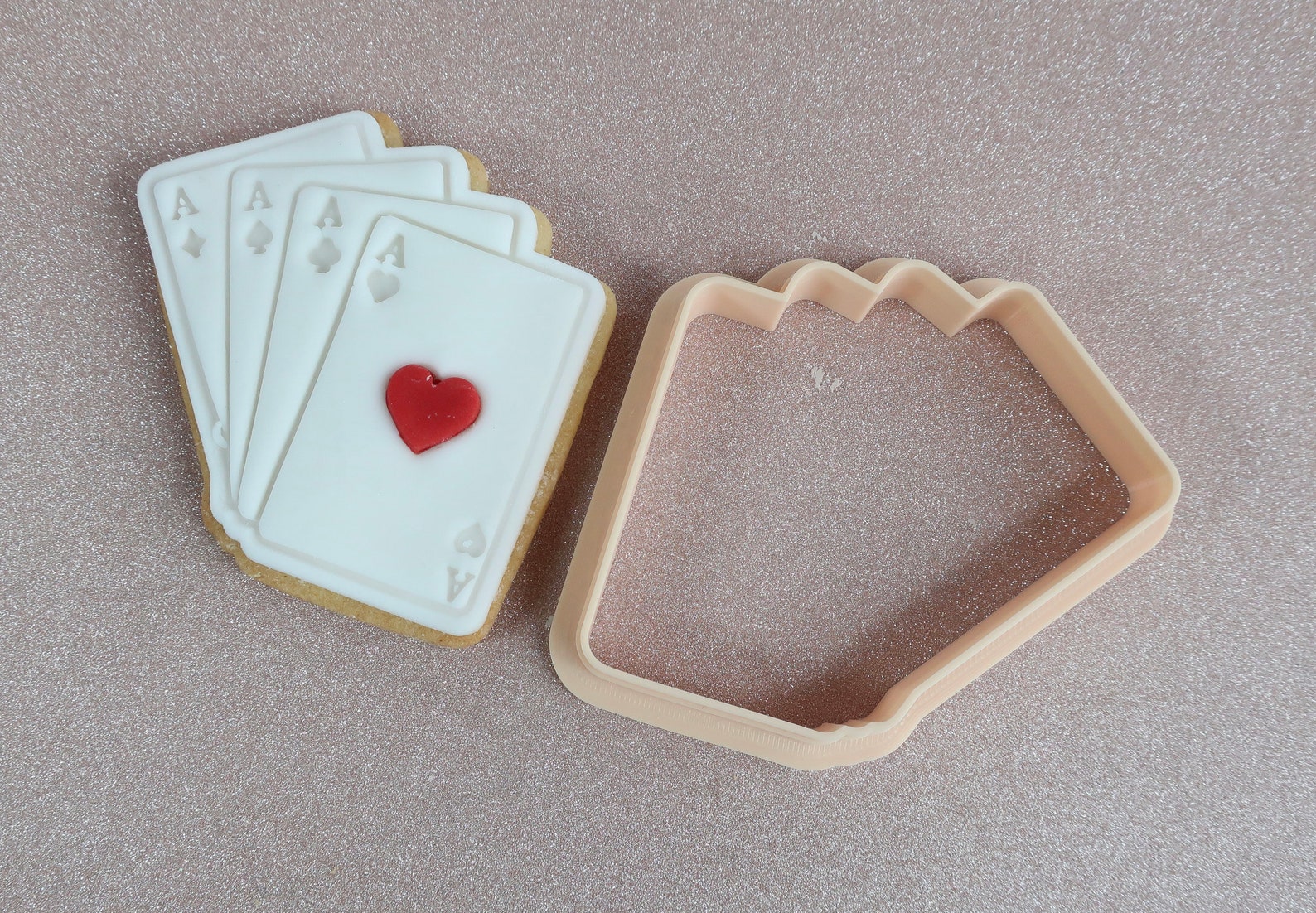 Playing Cards Cookie Cutter Fondant Stamp | Etsy