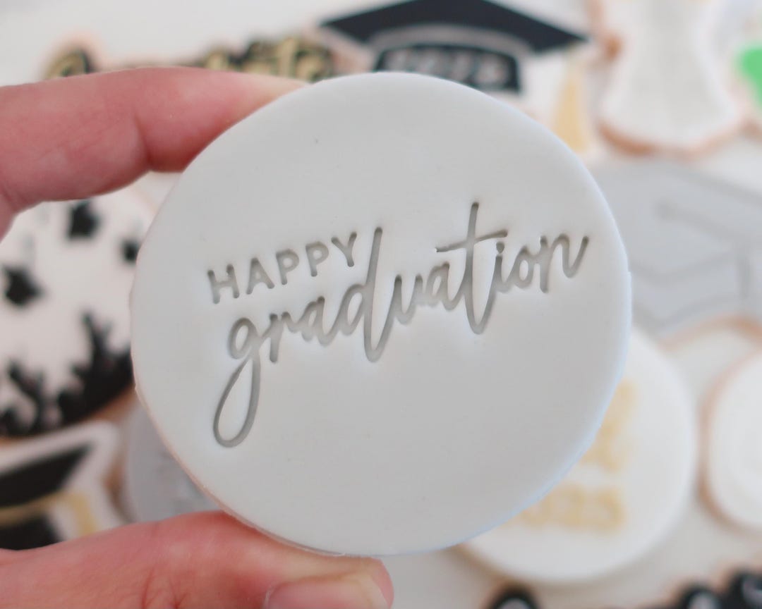 Happy Graduation Fondant Cookie Stamp: Celebration Party - Etsy