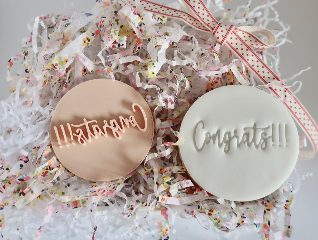 Congrats!!! - Fondant Embosser / Stamp - Cookies & Cupcakes ...