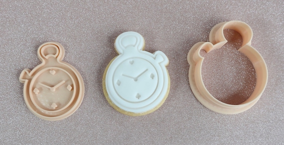 Pocket Watch Cookie Cutter Fondant Stamp - Etsy UK