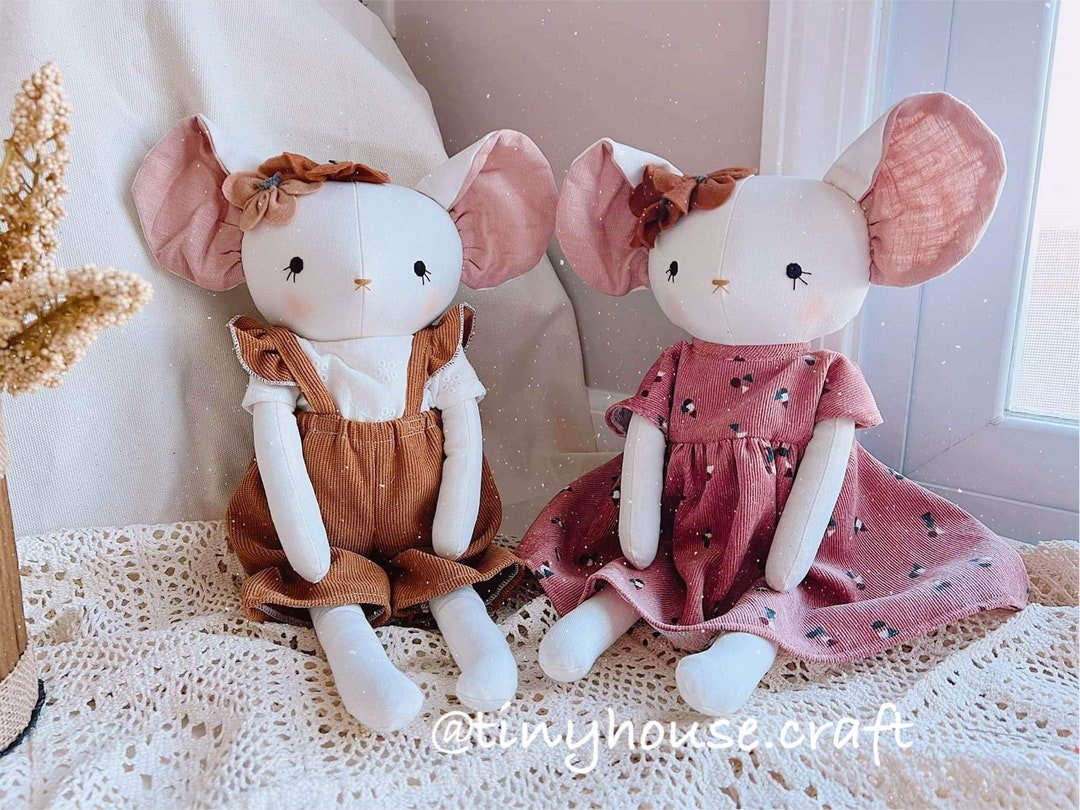 The Mouse Cloth Doll, Mouse Doll,mouse Cloth Toy, Handmade Doll, Soft ...