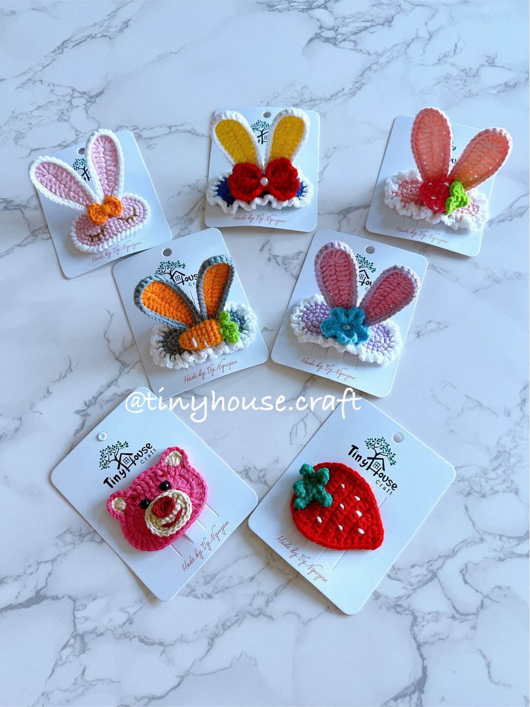 Cute Crochet Animal Hair Clips Handmade With Yarn / Snap Clip /best ...