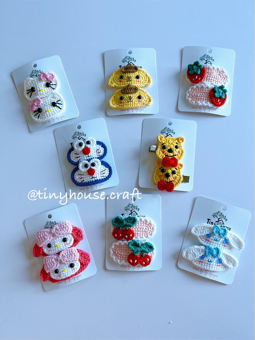 Cute Crochet Animal Hair Clips Handmade With Yarn and Snap Clip, Best ...