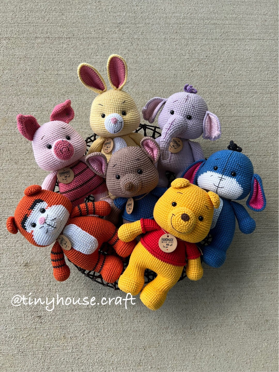 Pooh/piglet/ Crochet Amigurumi Finished Toys. - Etsy
