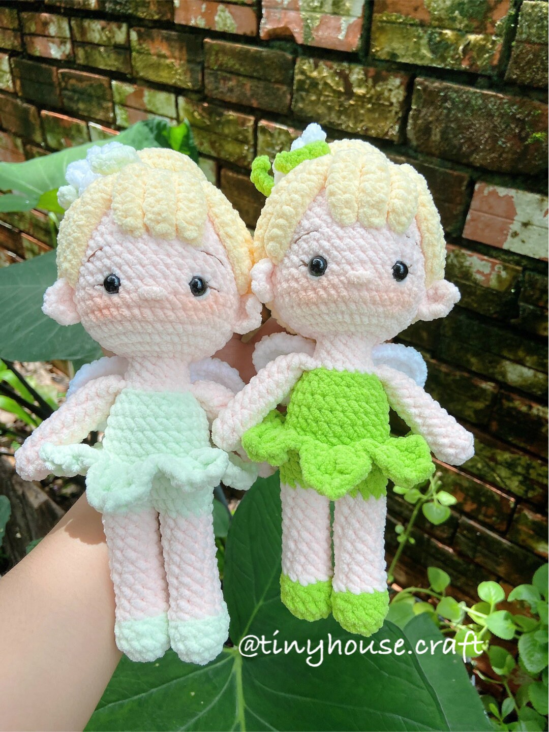 Baby Tinker Bell Crochet / Crochet Doll / Velet Yarn Amigurumi ...