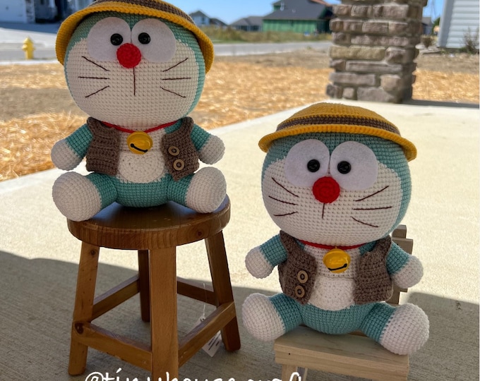 Doraemon Crochet Amigurumi Finished Toy - Etsy