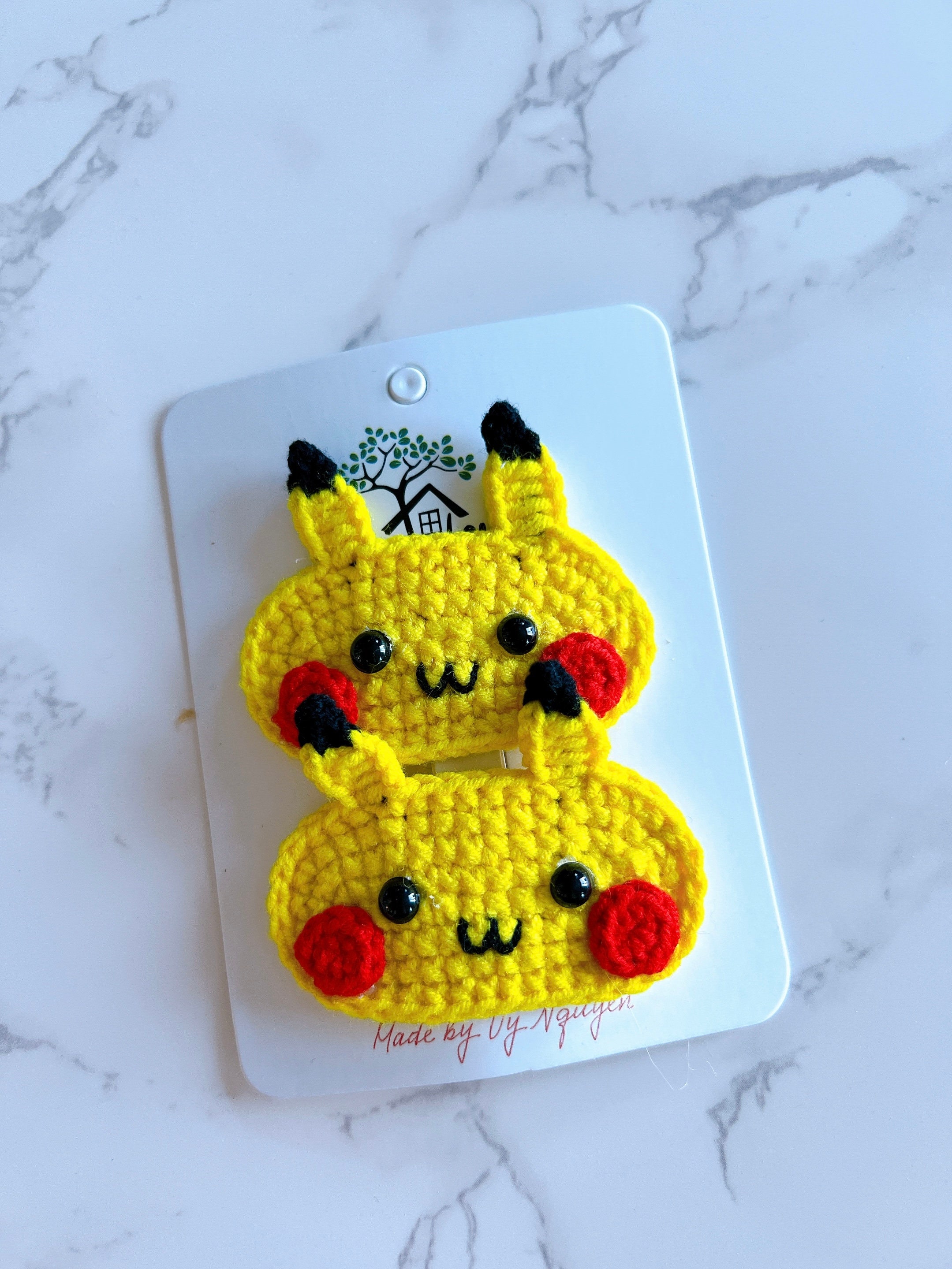 Cute Crochet Animal Hair Clips Handmade With Yarn and Snap Clip, Best ...