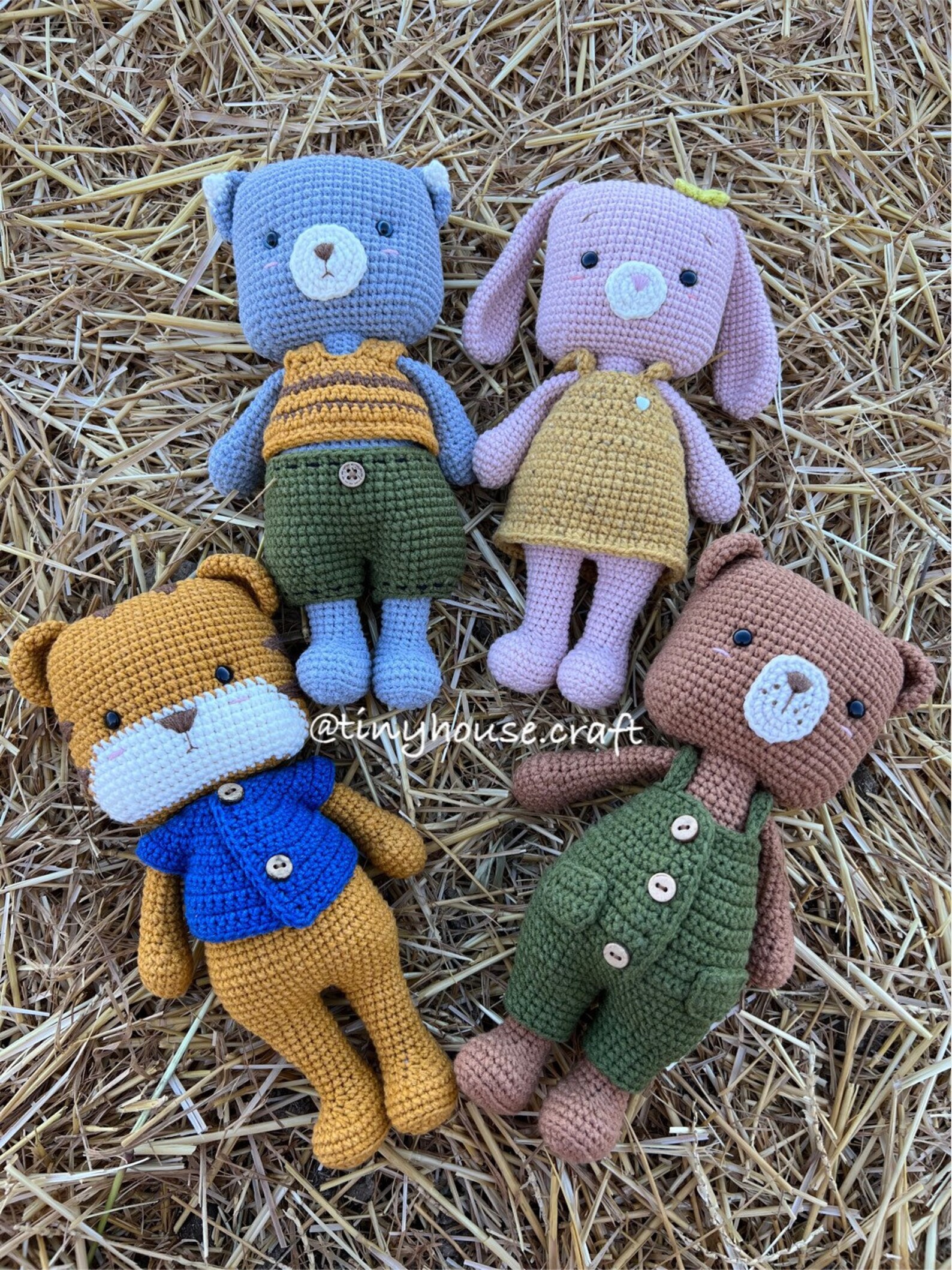 Crochet Bunny , Crochet Cat ,crochet Bear . Crochet Amigurumi Finished ...