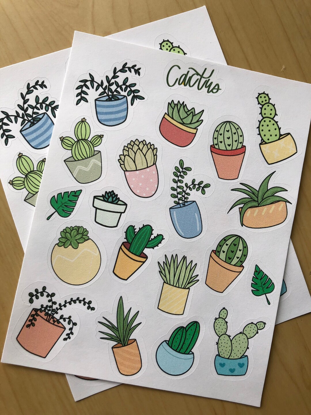 Stickersheet Cactus bullet journal stickers, planner stickers ...