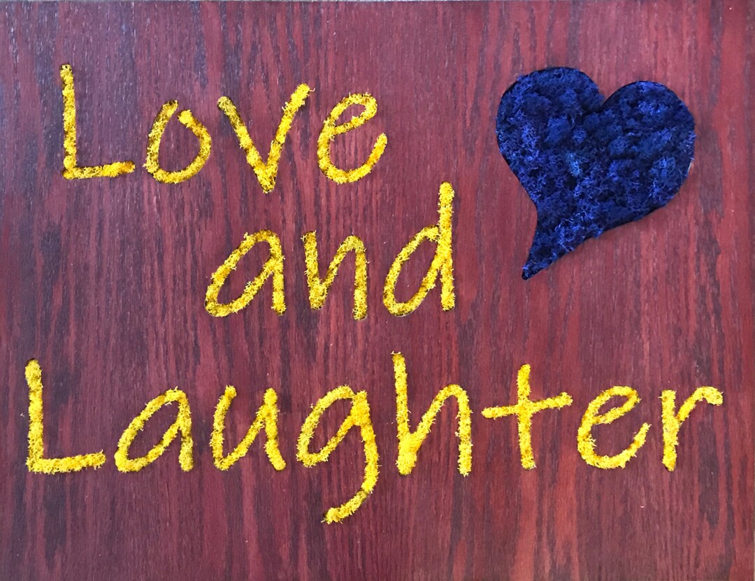 Contemporary Welcome Sign Featuring Moss and Walnut Hard Wood Veneer - Etsy