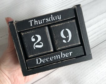 Wooden Block Calendar | Etsy
