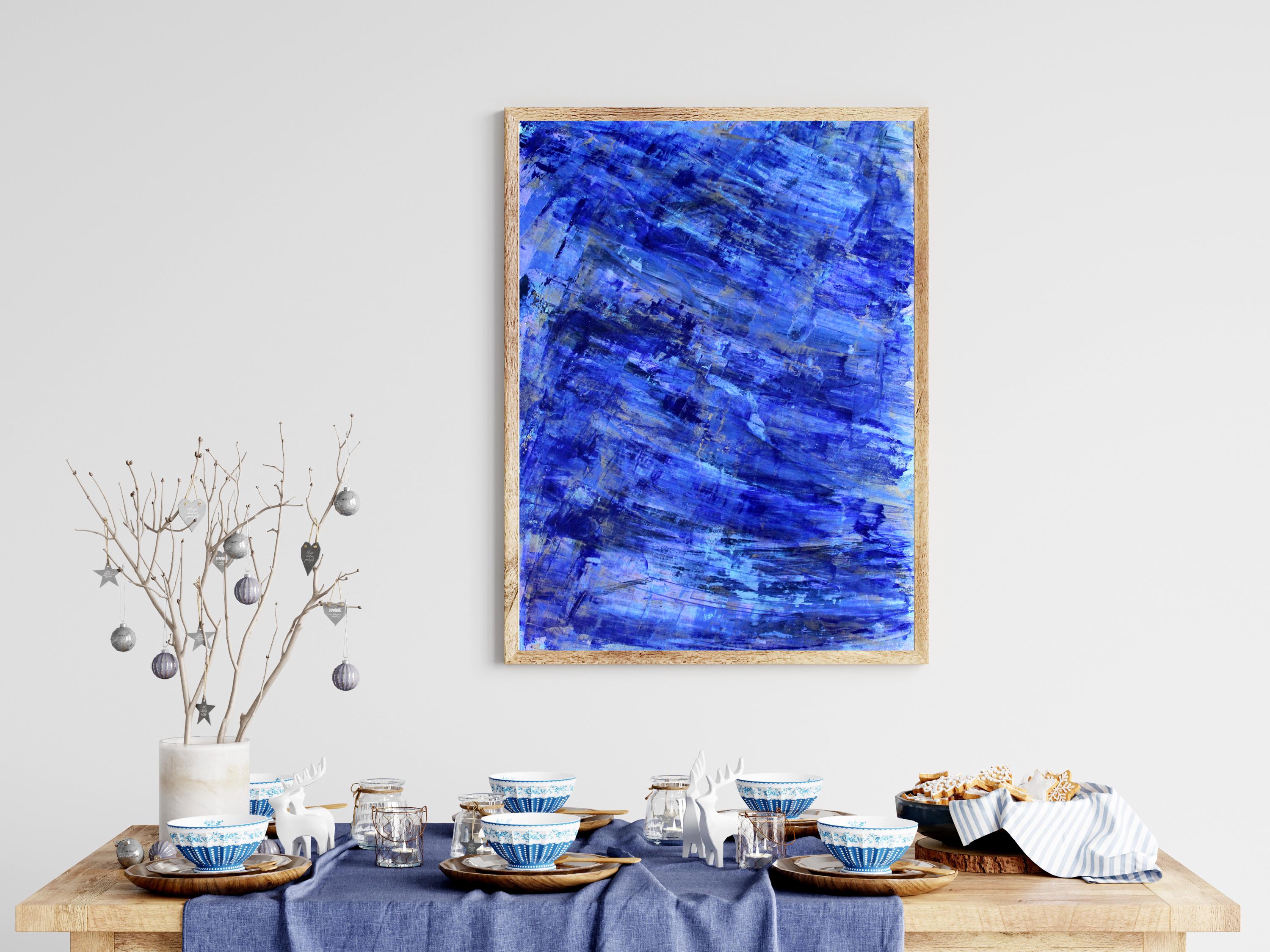 Printable Blue Abstract Art, Digital Download, Contemporary - Etsy