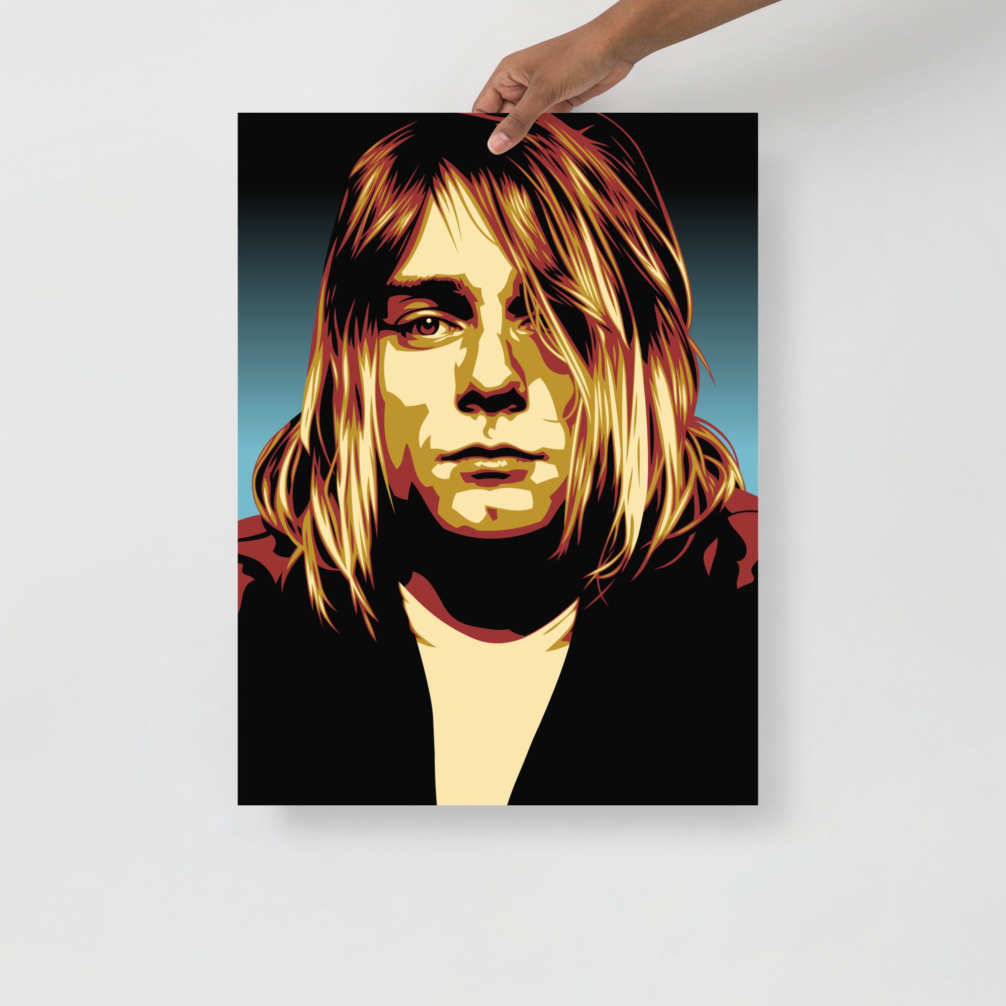 Kurt Cobain Print - Etsy