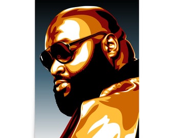 RICK ROSS MUGSHOT Glossy Poster Picture Photo Rapper Boss Leonard ...