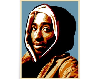 Tupac Shakur print - Etsy