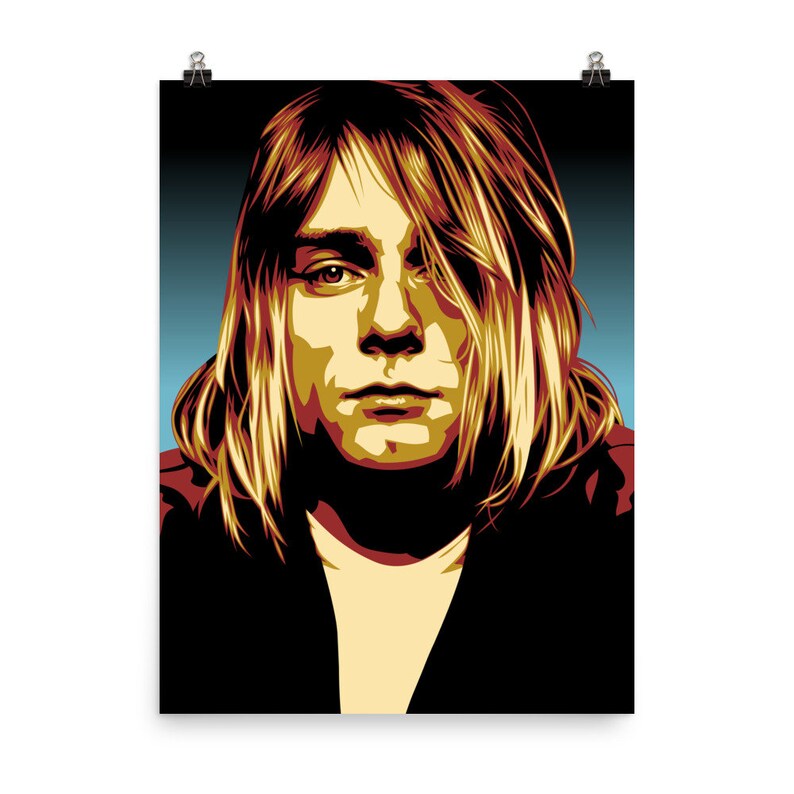 Kurt Cobain Print - Etsy