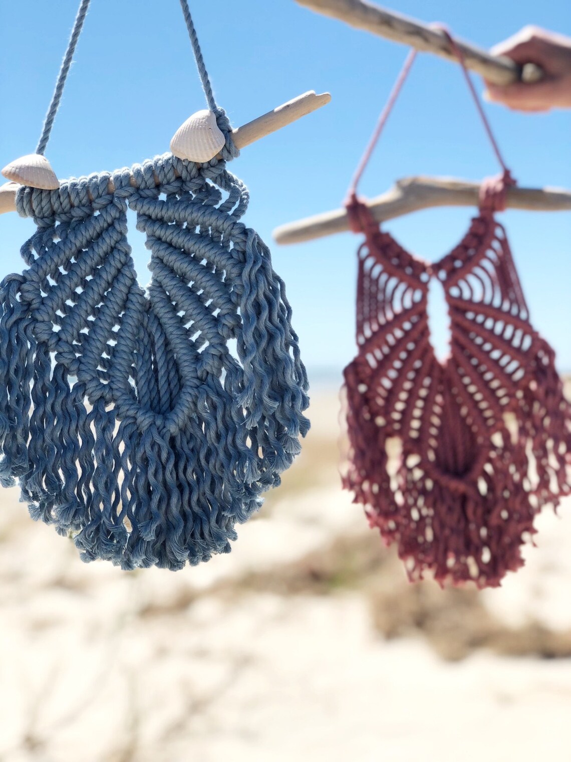 Shell Macrame Macrame Wall Hanging Seashell Art Boho | Etsy