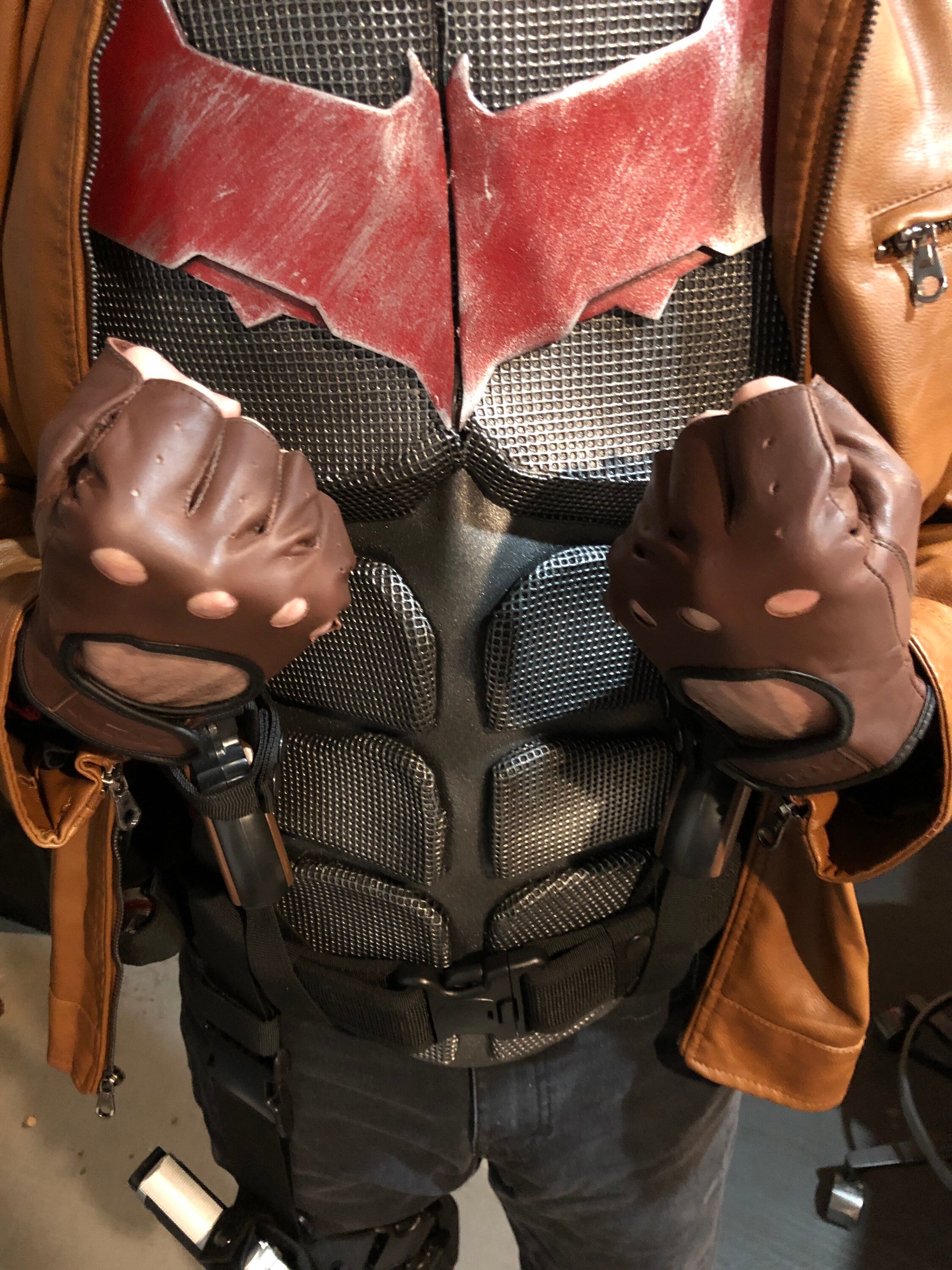 Full Redhood Batman Cosplay costume with guns and holsters | Etsy